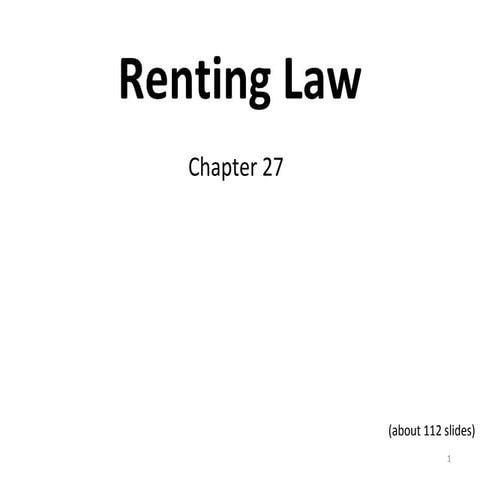 Renting law | PPT