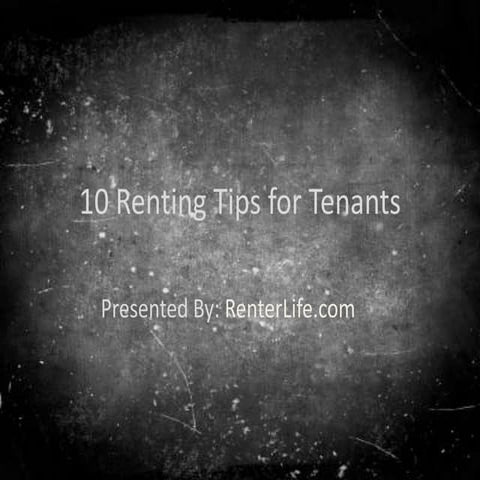 10 Renting Tips for Tenants | PPT