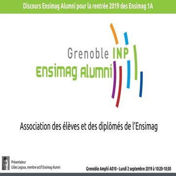 Presentation Ensimag Alumni Association | PPT