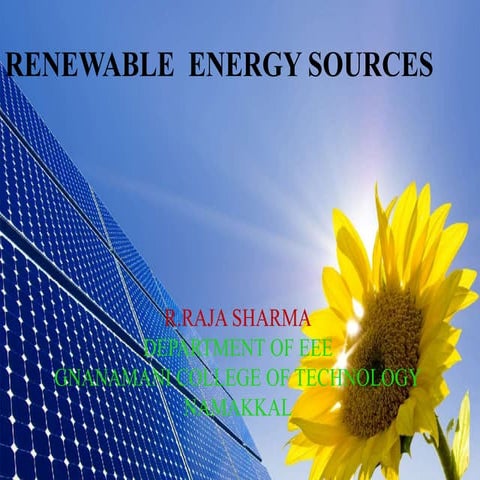 Natural resources renewable and non renewable | PPTX