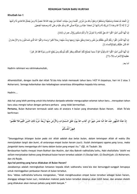 AMALAN DI BULAN RAJAB - KH. ABDURRAHMAN NAVIS | PPT