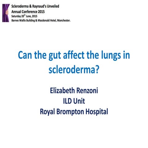 Can the gut affect the lungs in scleroderma? | PPTX