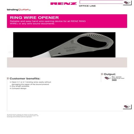 Renz Ring Wire Opner | PDF