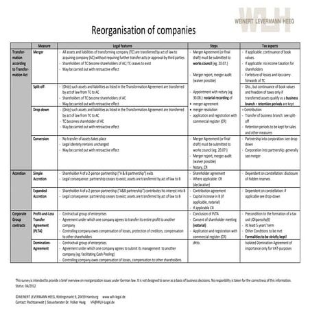 Reorganisation eng | PDF