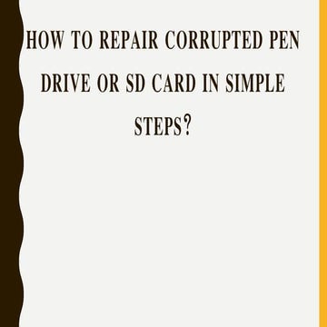 Repair corrupted pen drive or sd card using cmd | PPT