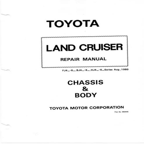 Repair manual bj40 | PDF
