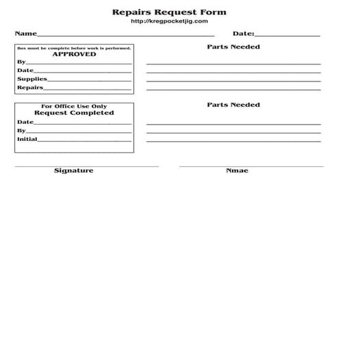 Repair+request+form | PDF