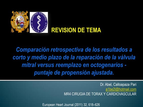 Mitral Valve Repair Pptx 4629