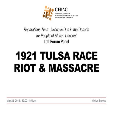 1921 Tulsa Race Riot & Massacre | PPSX