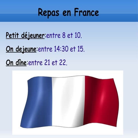 Differnt mealtimes | ODP