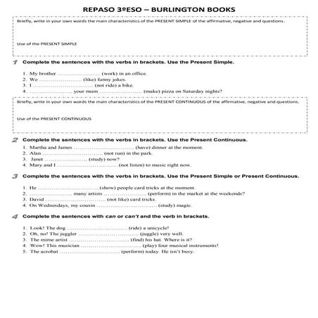 Repaso 3 eso burlington books | PDF