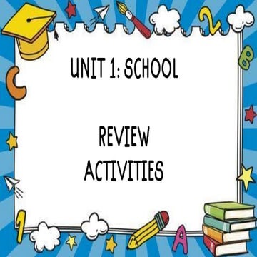 SUBJECTS REVIEW | PPT