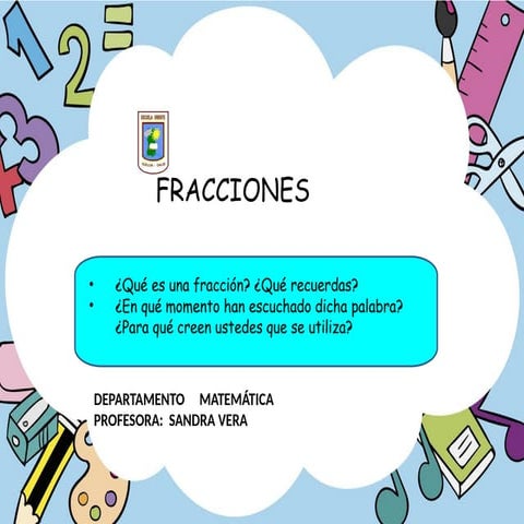 presentación para comprender las fracciones | PPTX