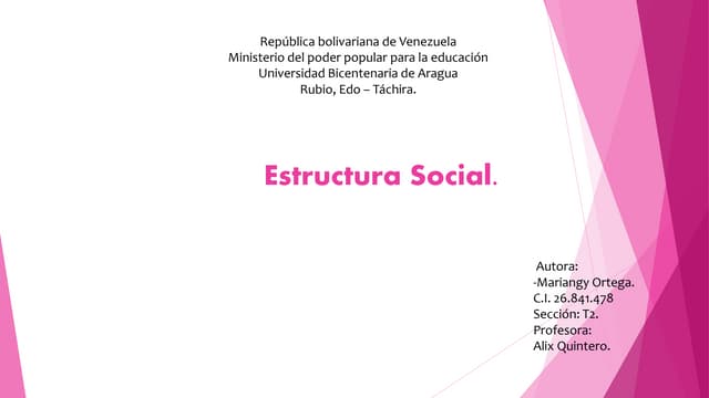 Estructuras sociales | PPTX