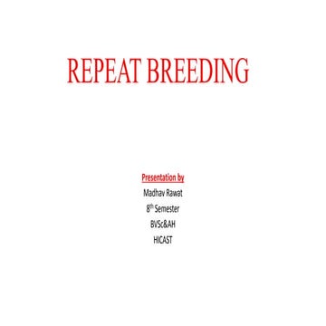 Repeat breeding | PPTX