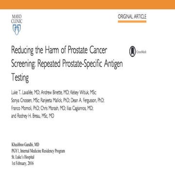 Repeat PSA testing | PPT