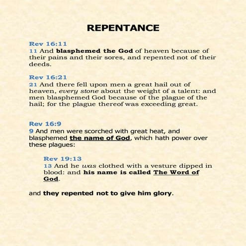 Repentance | PDF