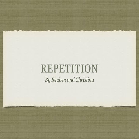 Repetition | PPT
