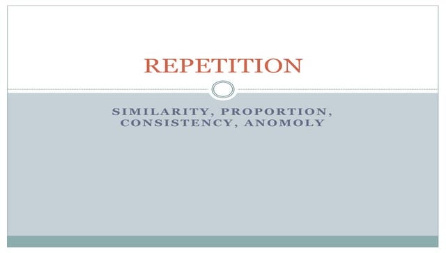 Repetition And Consistency