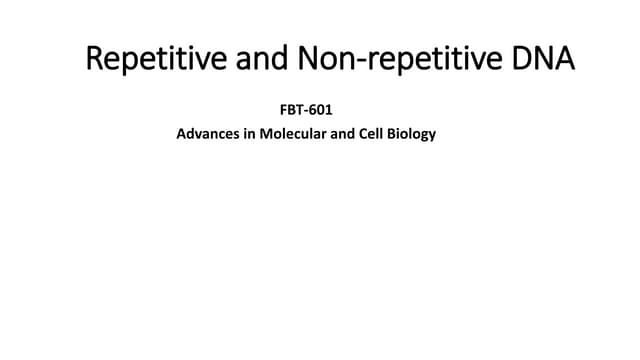 VNTR- Minisatellite | PPTX