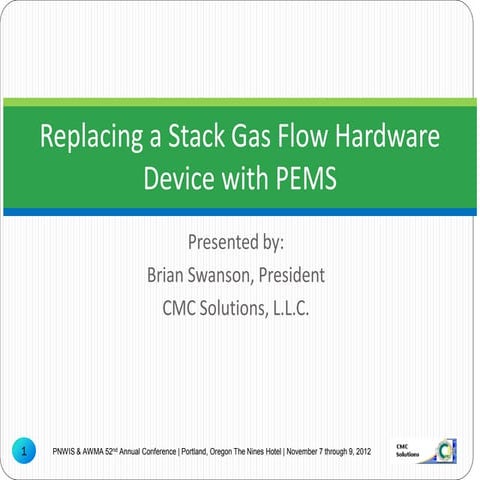 Replacing a Stack Gas Flow Hardware Device with PEMS | PPT
