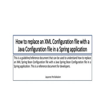 How To Replace An Xml Configuration File With A Java Configuration File 6551