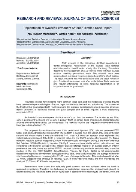 Treatment After Illness of Early Childhood Caries - Clinical Case ...