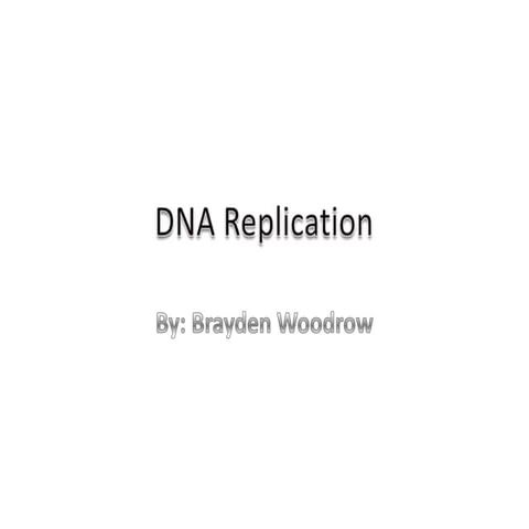 DNA Replication Notes | PPT