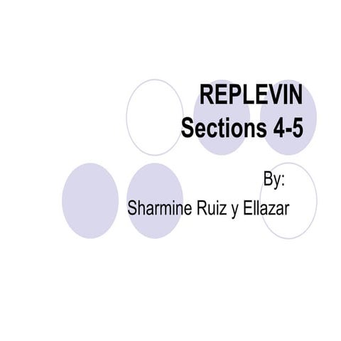 Replevin sec 4 5 | PPT