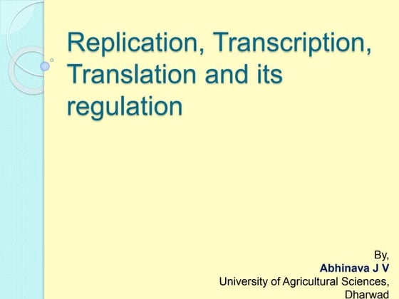 Transcription (Eukaryotic and prokaryotic ) | PPTX | Biological ...