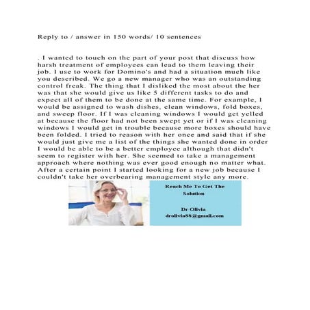 Reply to answer in 150 words 10 sentences. I wanted to touc | PDF