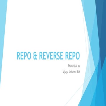Repo & reverse repo | PPTX | Business Banking & Finance | Business