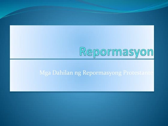 Repormasyon | PPT