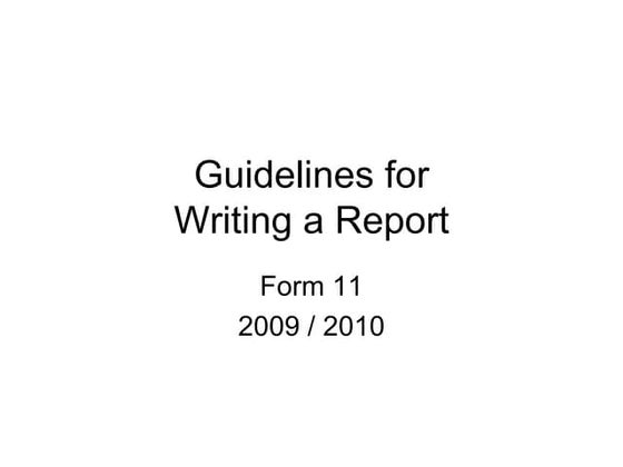 1123 report writing | PPT