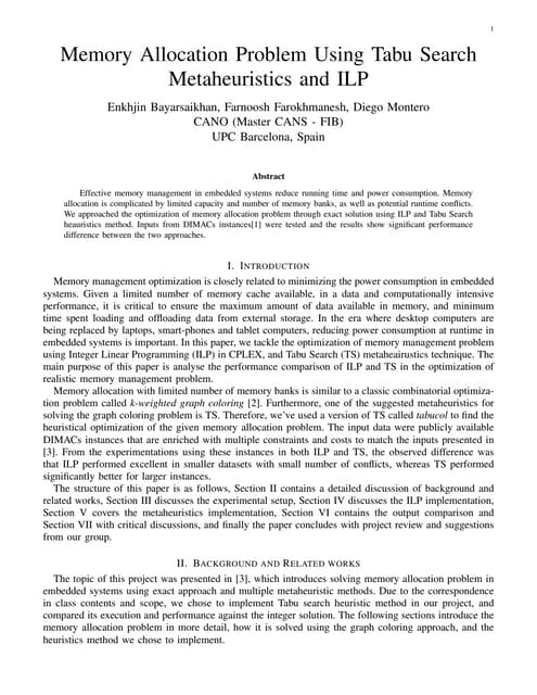 A Mathematical Model And A Heuristic Memory Allocation Problem Pdf 1633