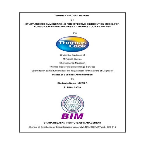 Thomas Cook Project | PDF