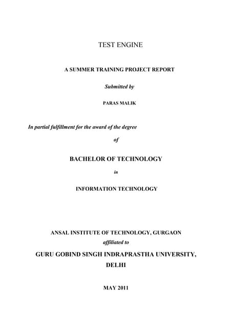 Online Examination System Project report | PDF