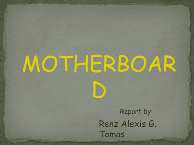 Motherboard parts & functions | PDF