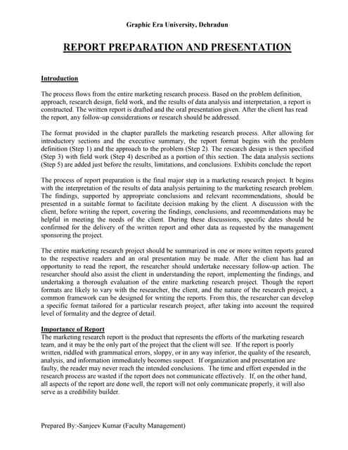 Presentation on Report Writing | PPTX