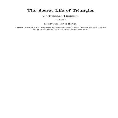 The Secret Life of Triangles | PDF