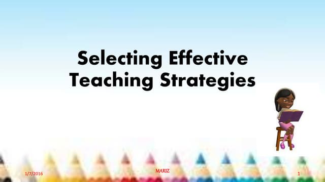 Effective Teaching Strategies | PPTX