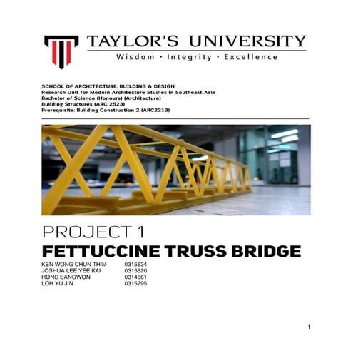 Fettucine Truss Bridge Report | PDF