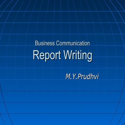 Report Writing For Business Management | PPT