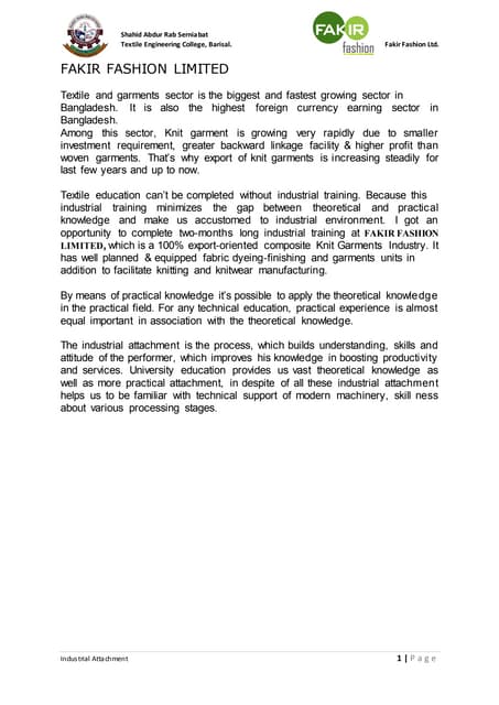 Project proposal for stitching unit | PDF