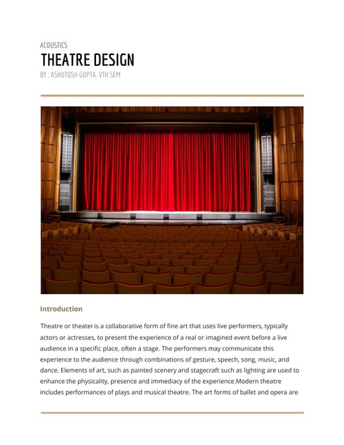drama and theatre | PPT