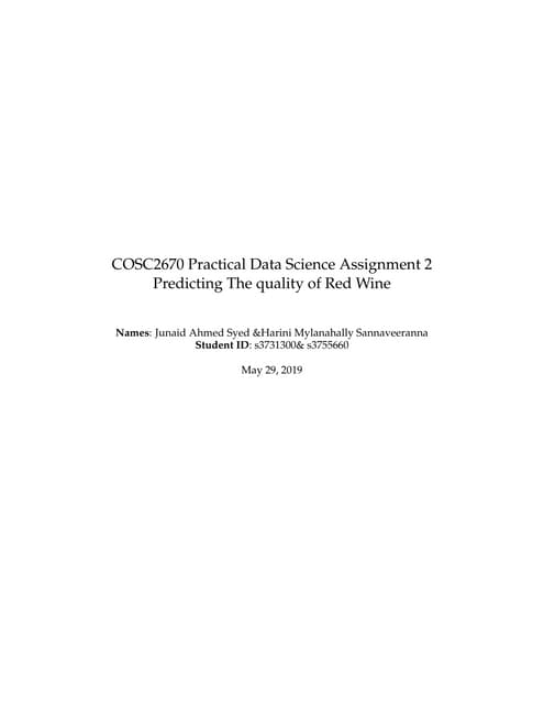 Practical Data Science Data Modelling And Presentation Pdf