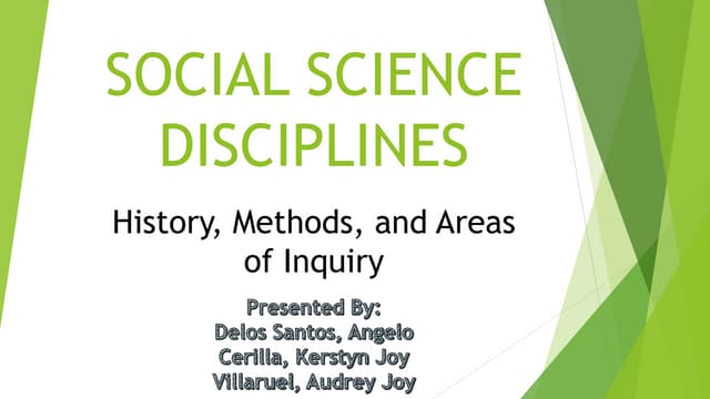 DISS (Disciplines within Social Sciences) | PPTX