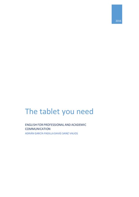 Tablet comparison | PPT