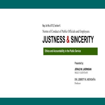 Justness & Sincerity ( RA6713) | PDF