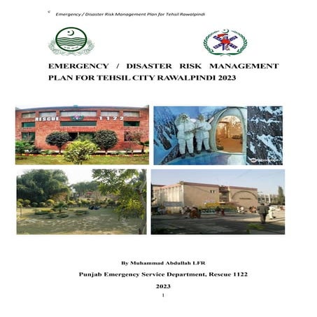 EMERGENCY / DISASTER RISK MANAGEMENT PLAN FOR TEHSIL CITY RAWALPINDI ...